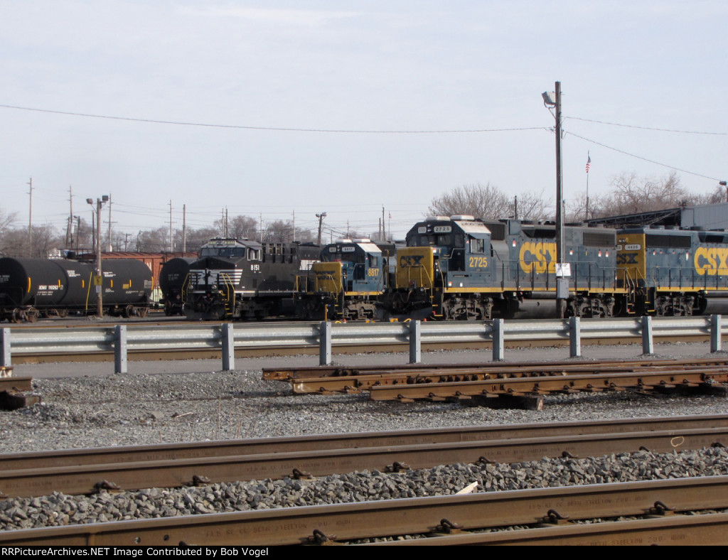 NS 8151; CSX 8817 and 2725